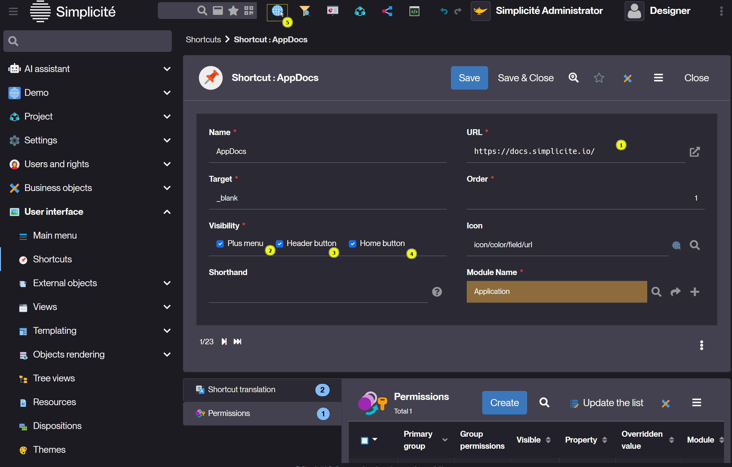 Ajouter une action de redirection vers une URL externe depuis le ...